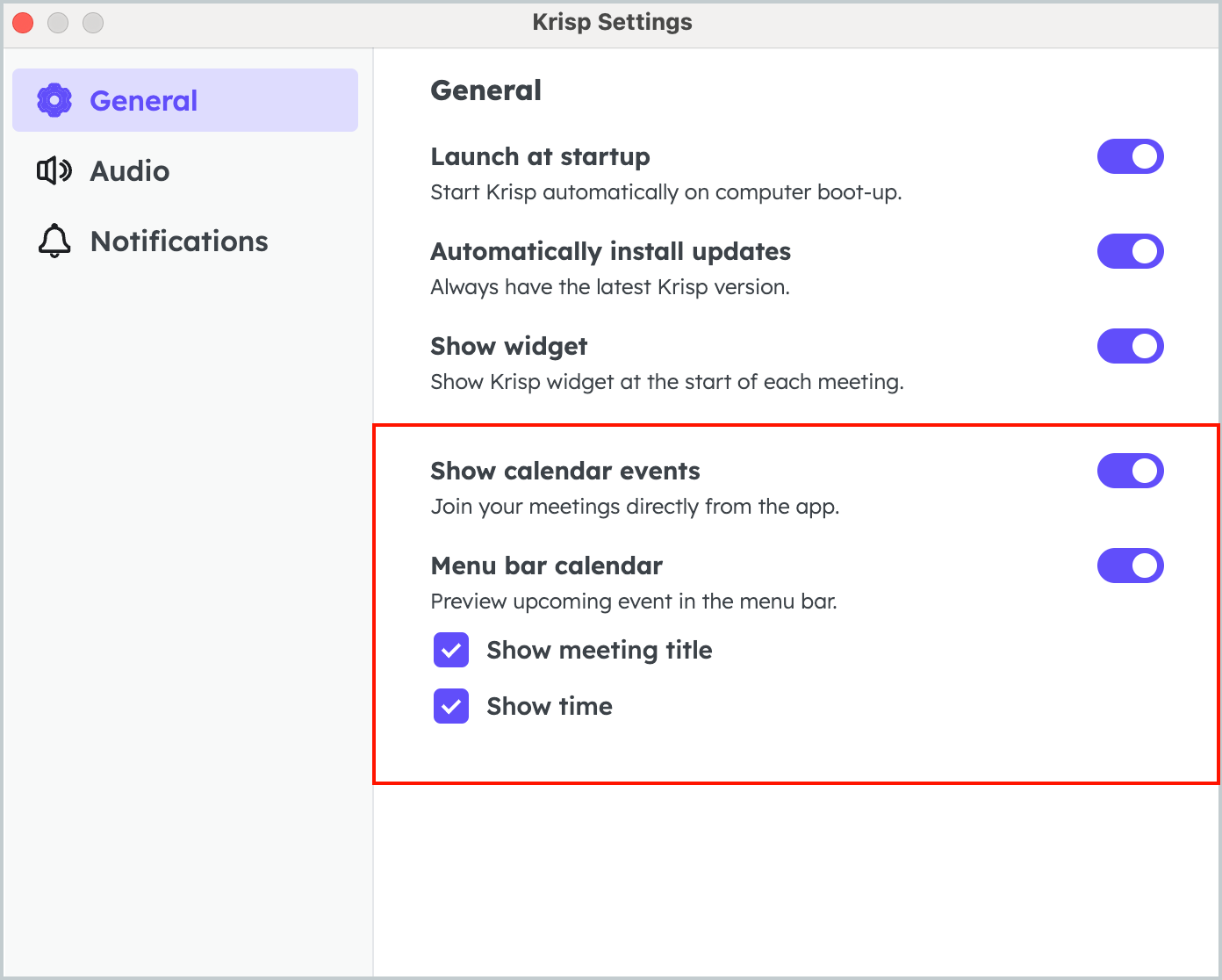 Connecting your Calendar to Krisp – Krisp Help