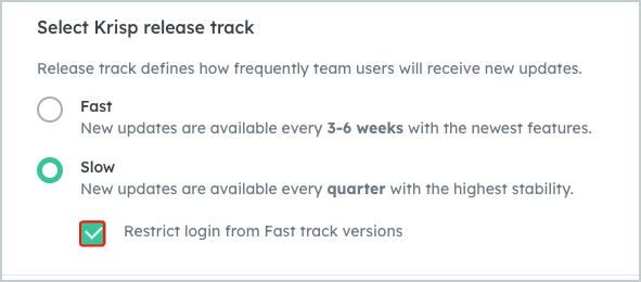 Set and control Krisp version updates for your team – Krisp Help