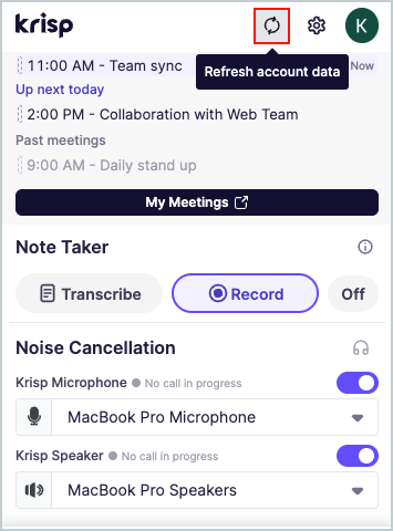 Change your Krisp account email – Krisp Help