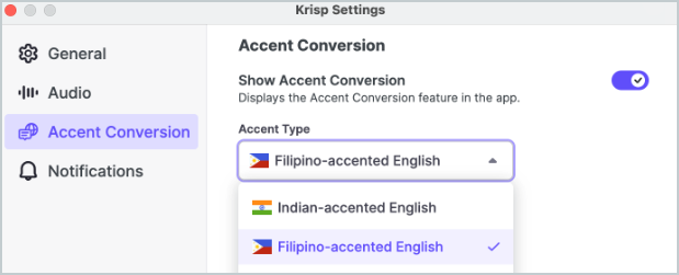 Accent Conversion for Krisp AI Meeting Assistant (Beta) – Krisp Help