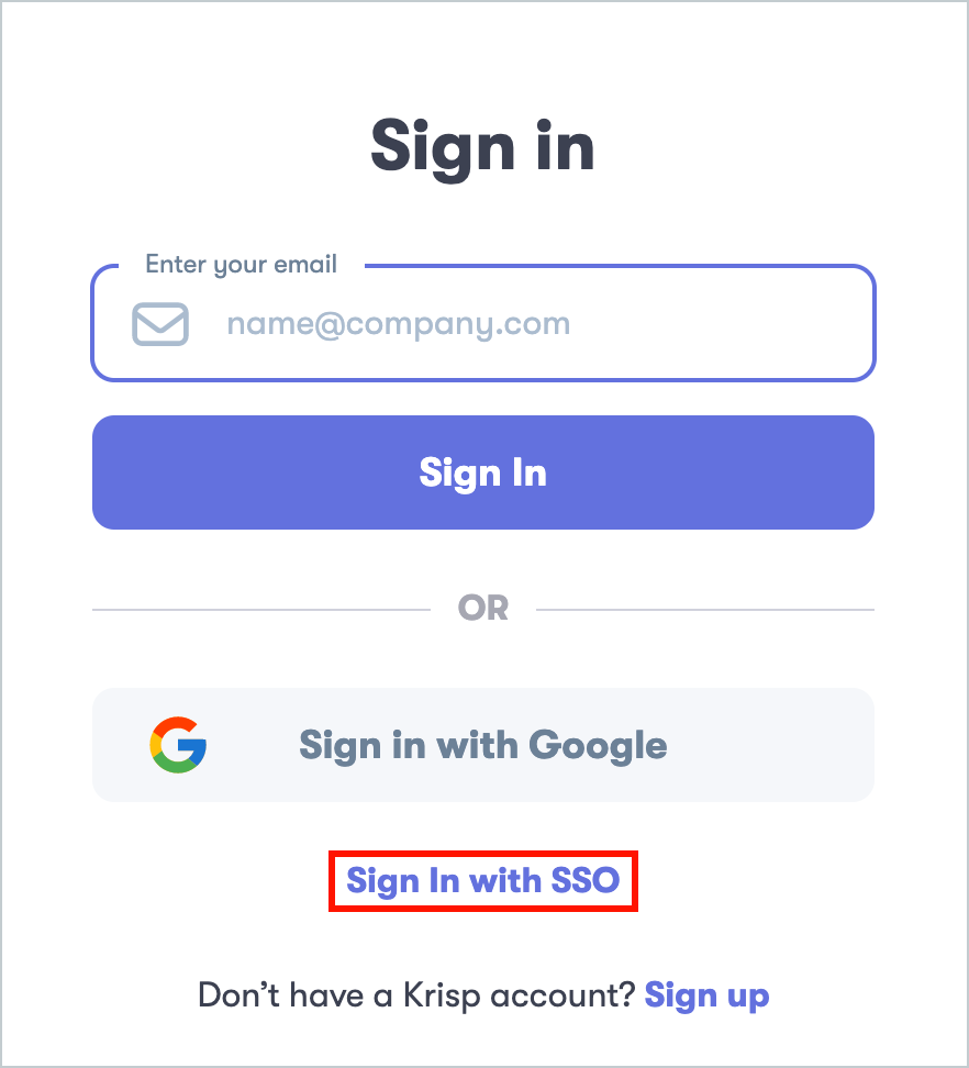 Signing in to Krisp app with SSO – Krisp Help Signing in to Krisp app with SSO – Krisp Help