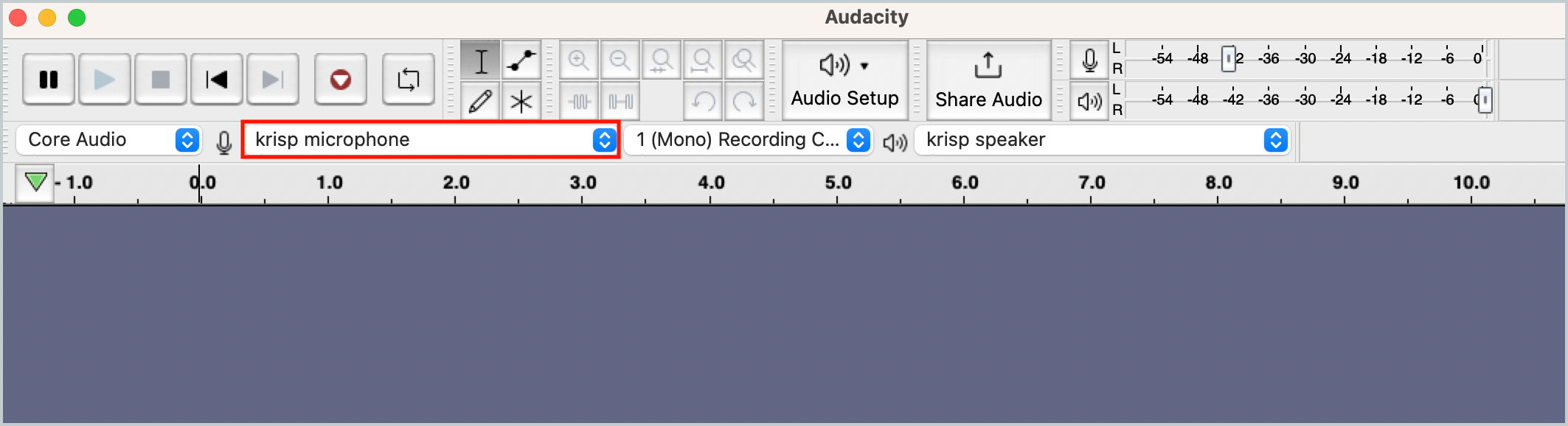 Set up Audacity with Krisp – Krisp Help