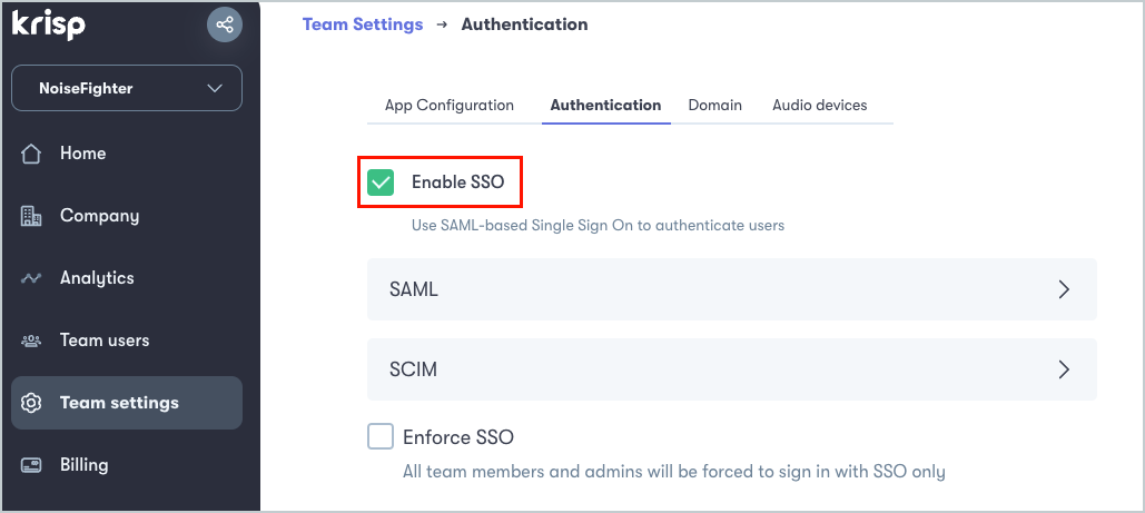 Getting started with Krisp SSO – Krisp Help