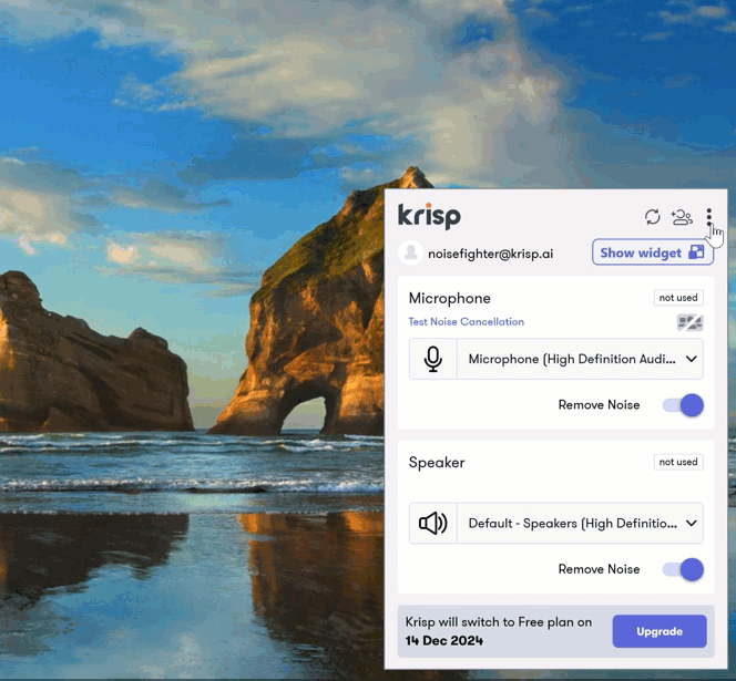 Using Krisp Widget – Krisp Help